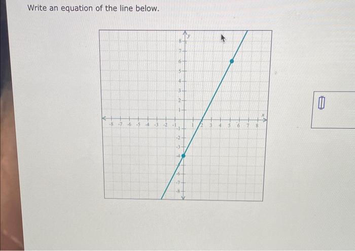 Solved Write an equation of the line below. | Chegg.com
