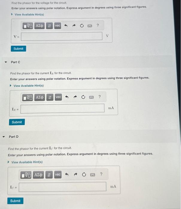 Solved (Figure 1) Enter your answers using polar notation. | Chegg.com