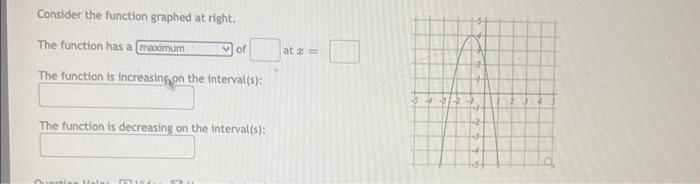 Solved Consider the function graphed at right. The function | Chegg.com
