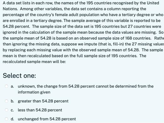 Solved A data set lists in each row, the names of the 195 | Chegg.com