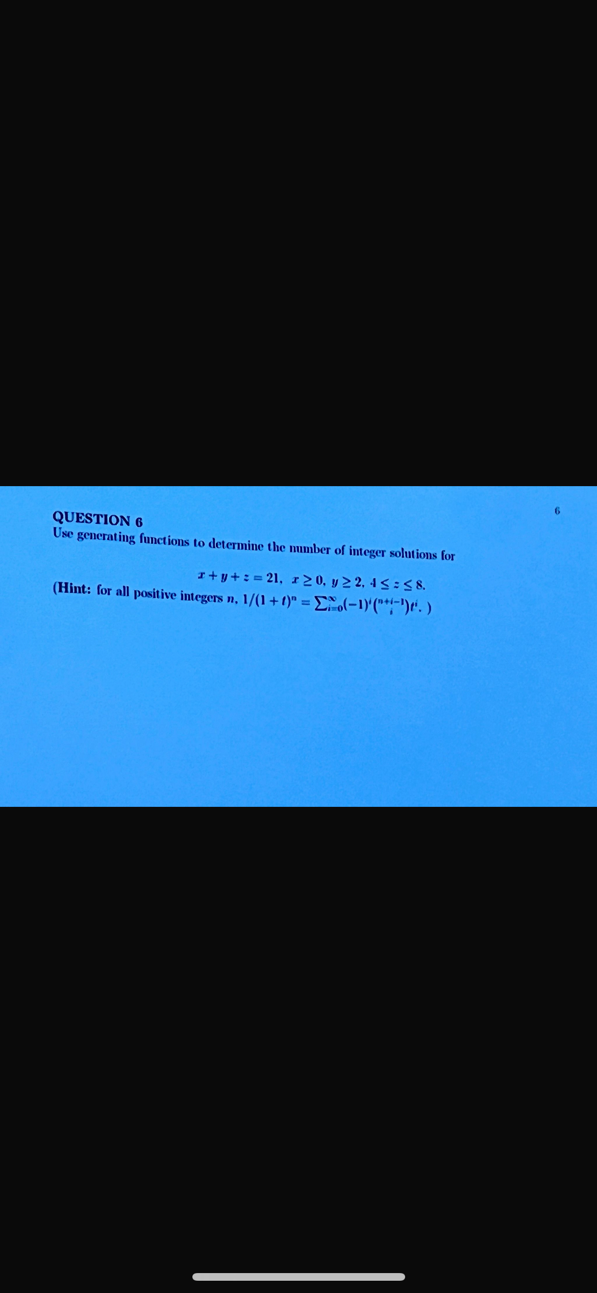 Solved Question 66use Generating Functions To Determine The