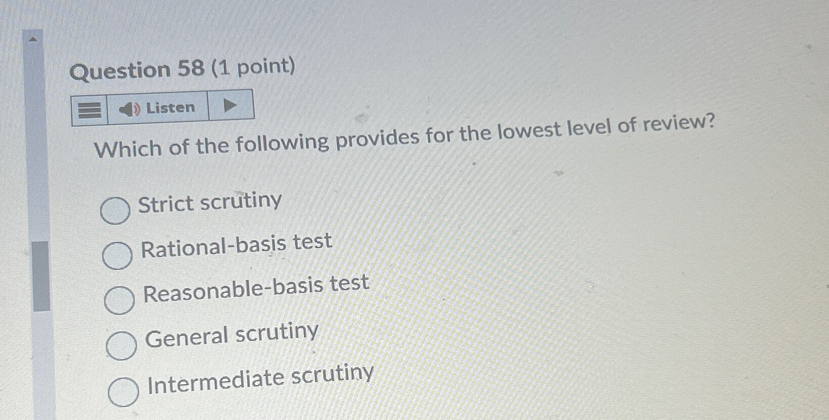 Solved Question 58 (1 ﻿point)ListenWhich of the following | Chegg.com