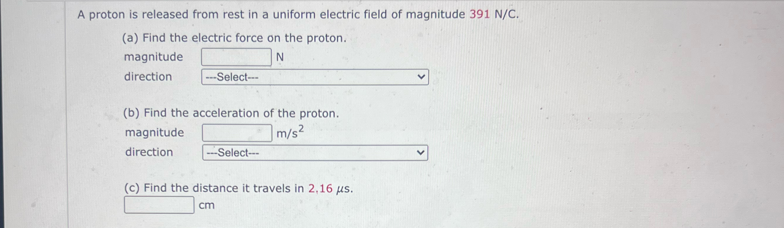Solved A proton is released from rest in a uniform electric | Chegg.com