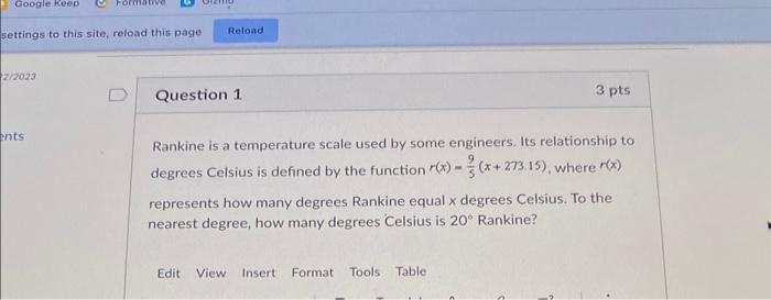 Solved Rankine is a temperature scale used by some | Chegg.com