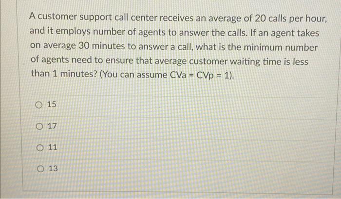 Solved A customer support call center receives an average of | Chegg.com