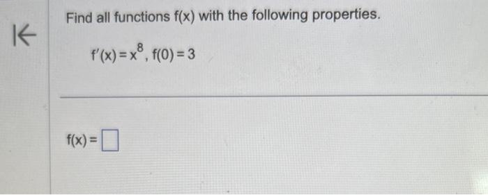 Solved Find all functions f(x) with the following | Chegg.com