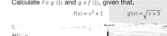 Solved Calculate fog (1) and go f (1), given that, f(x) = x² | Chegg.com