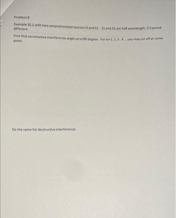 Solved Problem 8 Example 35.2 with two unsynchronized | Chegg.com