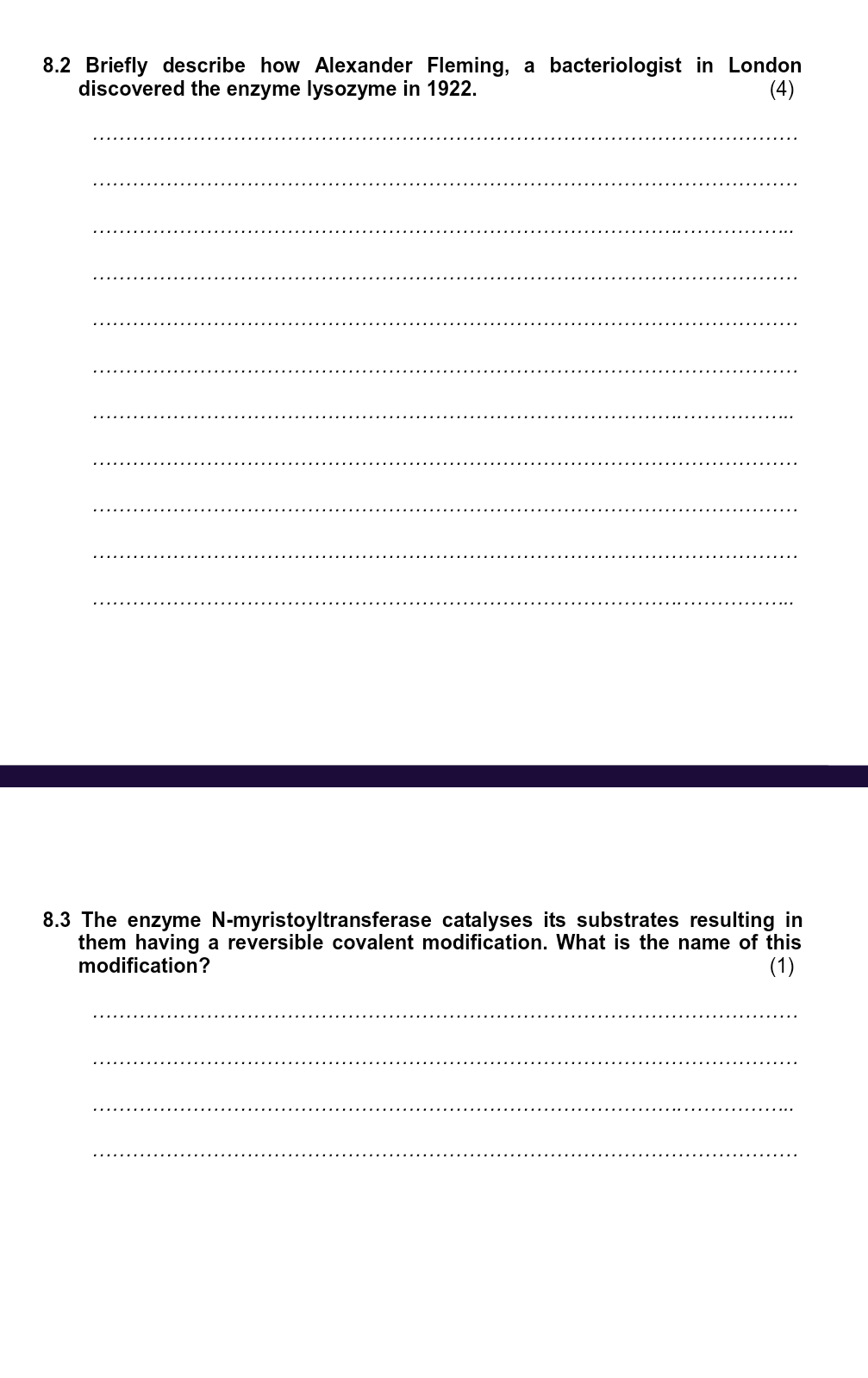 Solved 8.2 Briefly describe how Alexander Fleming, a | Chegg.com