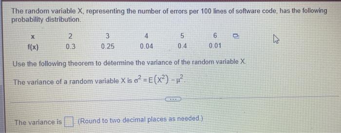 Solved The random variable X, representing the number of | Chegg.com
