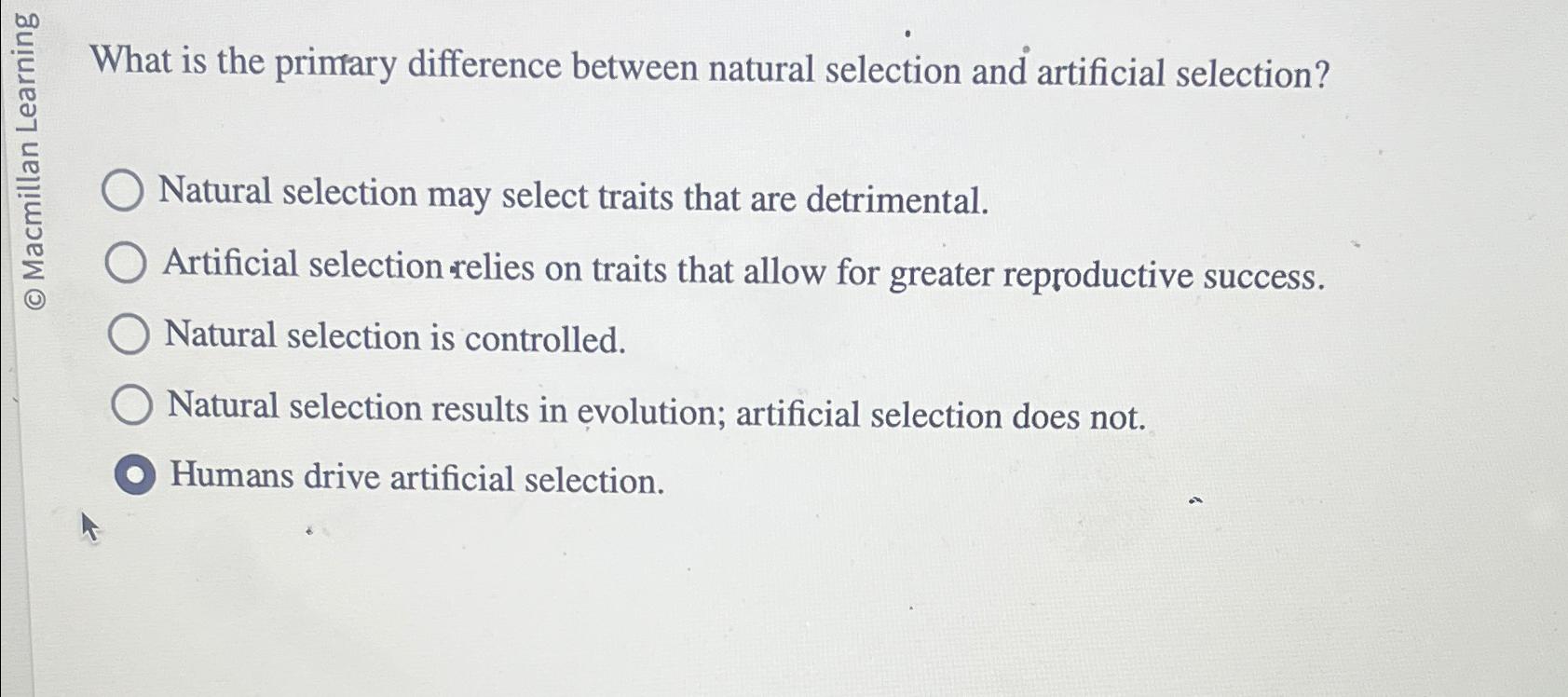 Solved Natural selection may select traits that are | Chegg.com