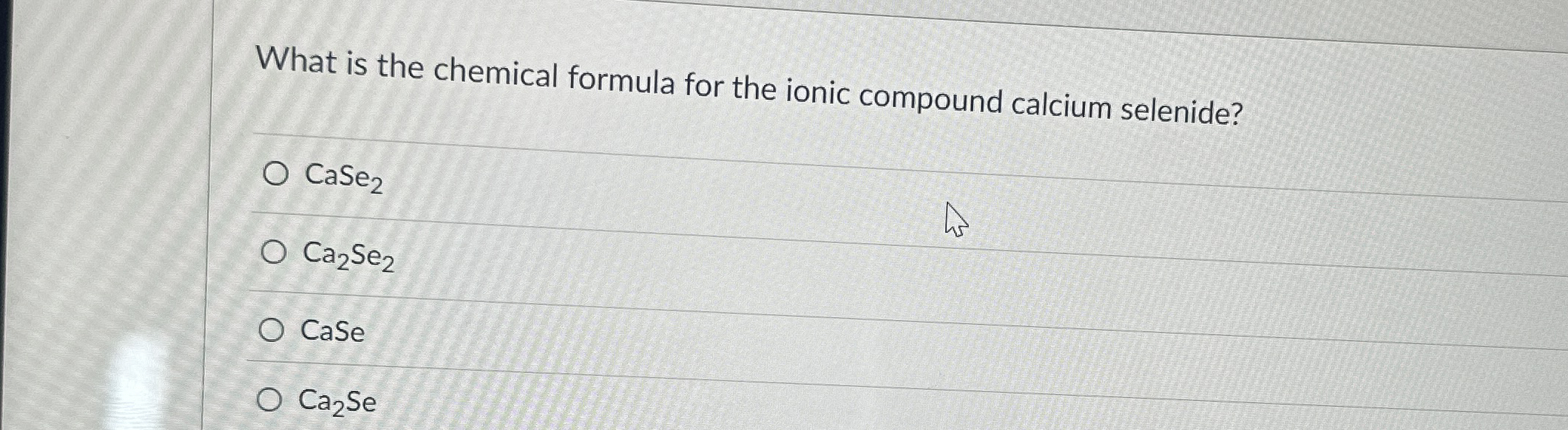 Solved What is the chemical formula for the ionic compound | Chegg.com