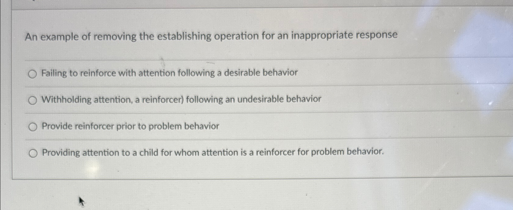 Solved An example of removing the establishing operation for | Chegg.com