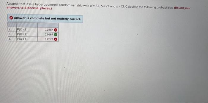 Solved Assume That X Is A Hypergeometric Random Variable 2659