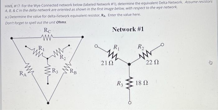 Solved HW8, \#17. For the Wye-Connected network below | Chegg.com