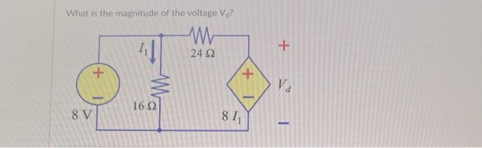 Solved What is the magnitude of the voltage Vd ? | Chegg.com