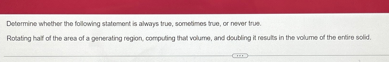 Solved Determine whether the following statement is always | Chegg.com