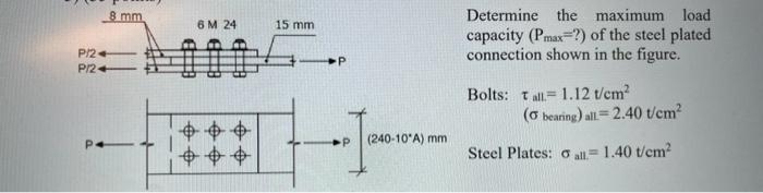 Solved Determine the maximum load capacity (Pmax=?) of the | Chegg.com