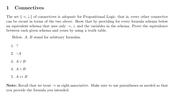 Solved The set {->, ⊥} ﻿of connectives is adequate for | Chegg.com
