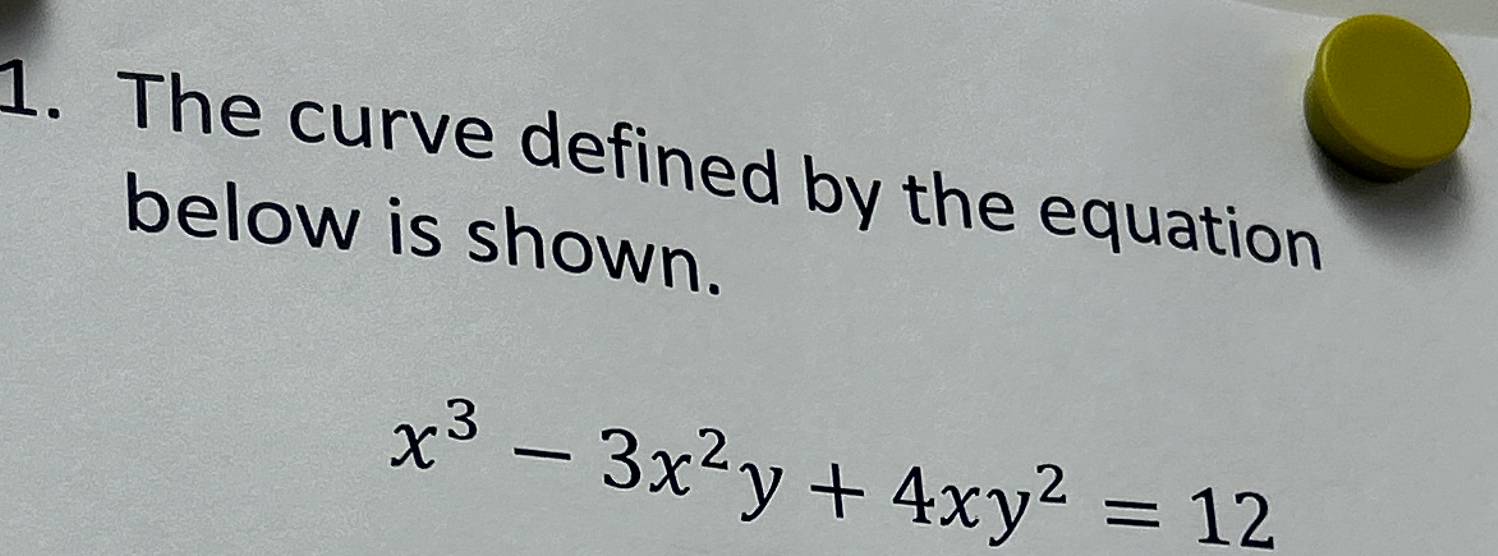 Solved The curve defined by the equation below is | Chegg.com