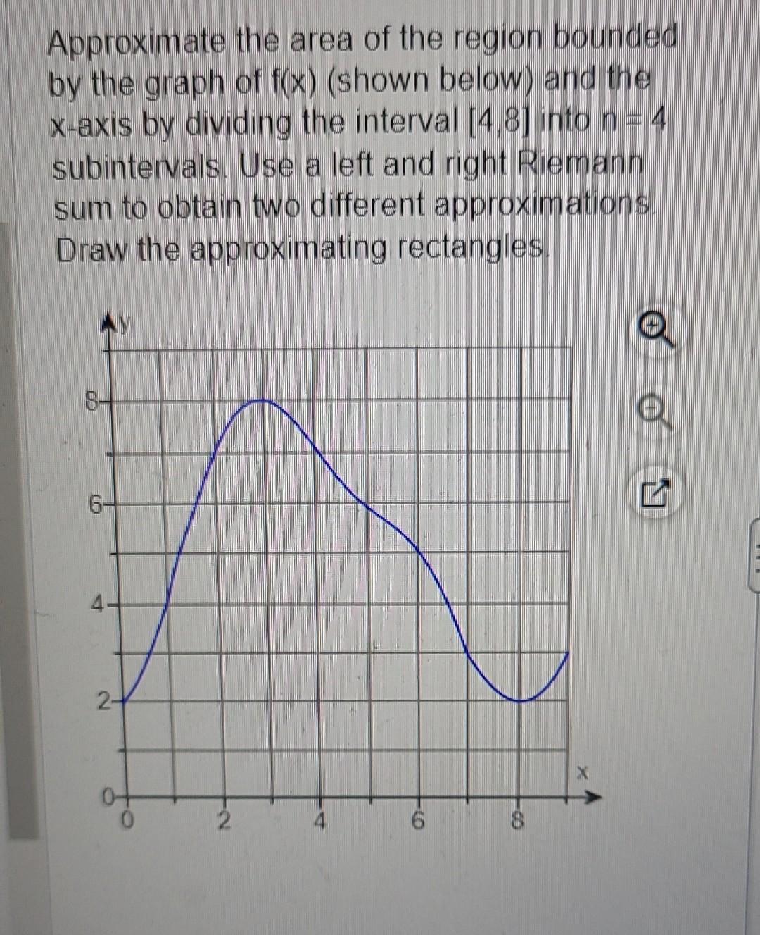 Solved Approximate the area of the region bounded by the | Chegg.com
