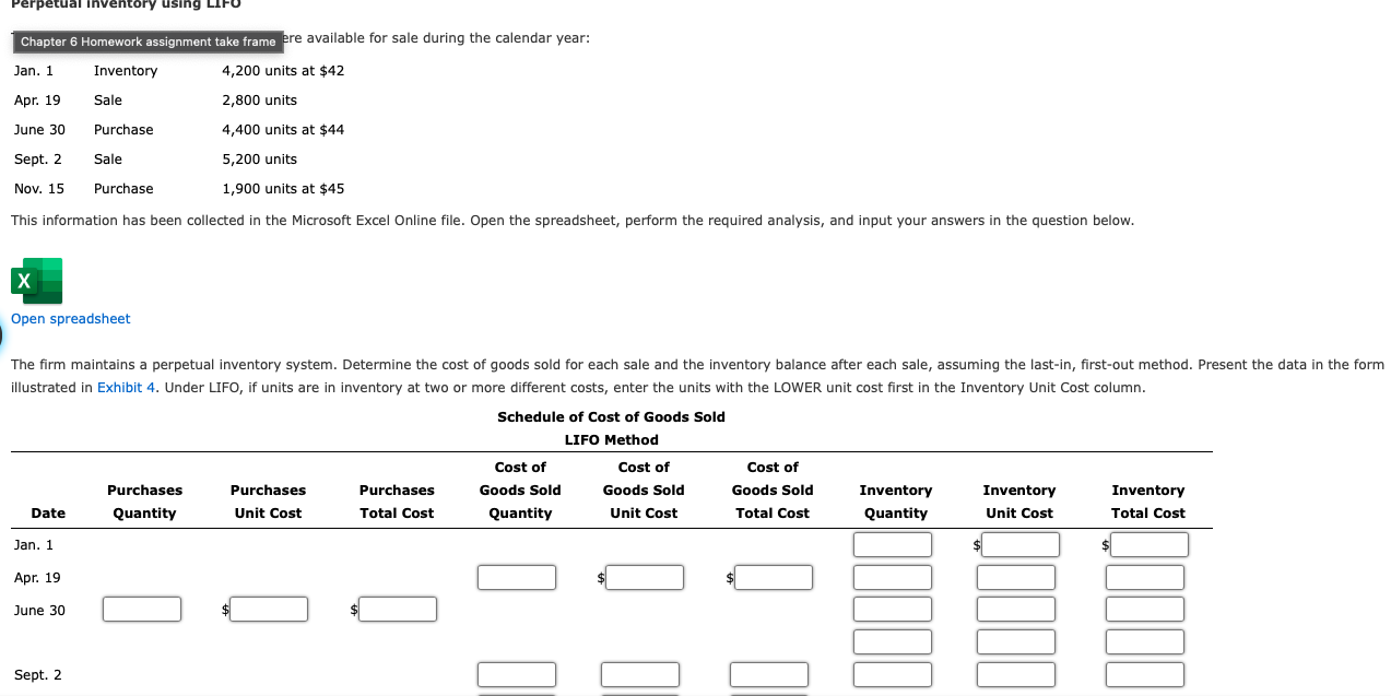 Solved Chapter 6 ﻿Homework assignment take frame ere | Chegg.com