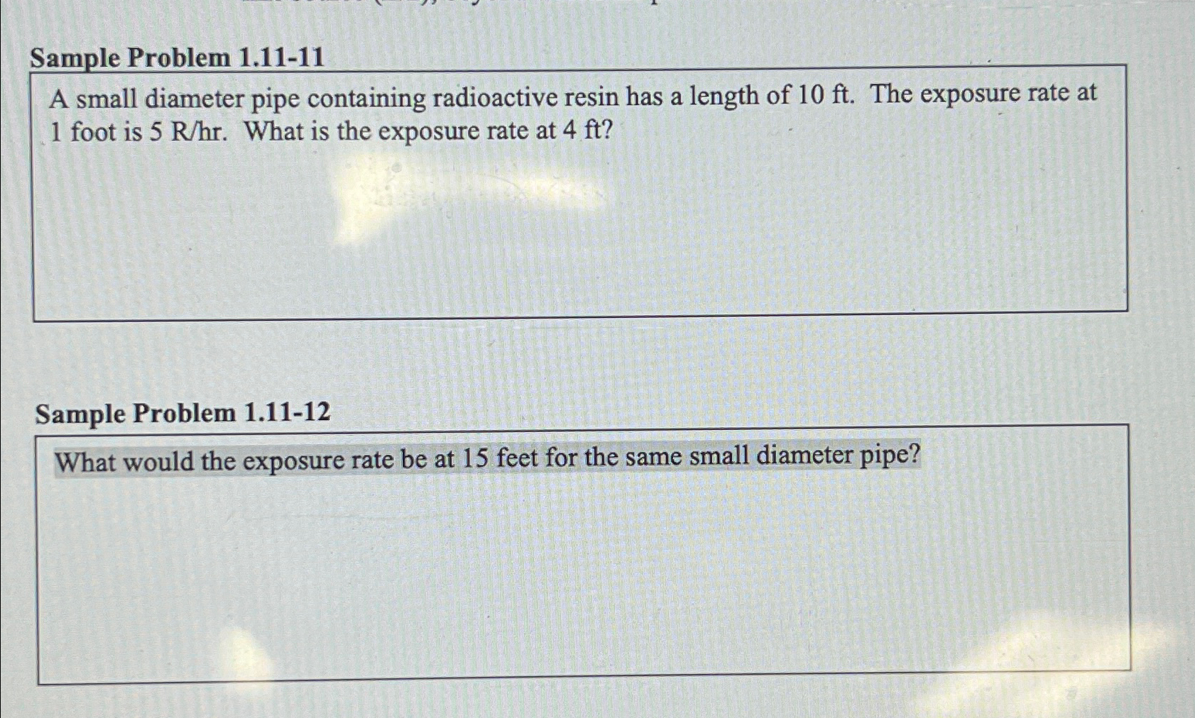Solved Sample Problem 1.11-11A small diameter pipe | Chegg.com