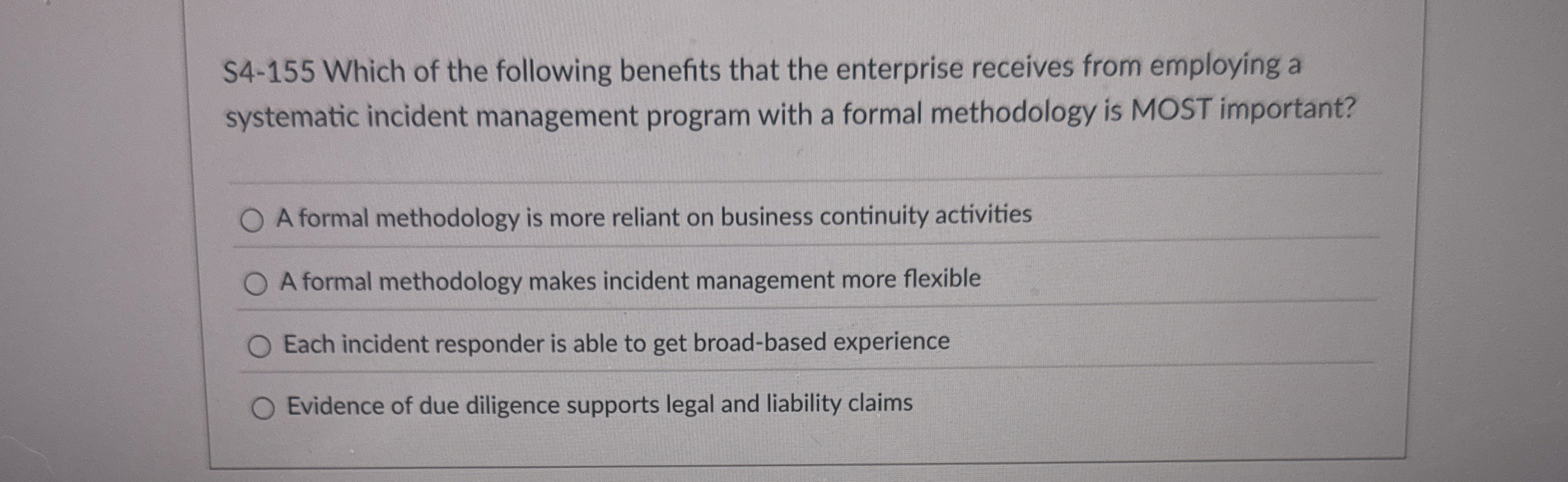 Solved Which of the following benefits that the enterprise | Chegg.com