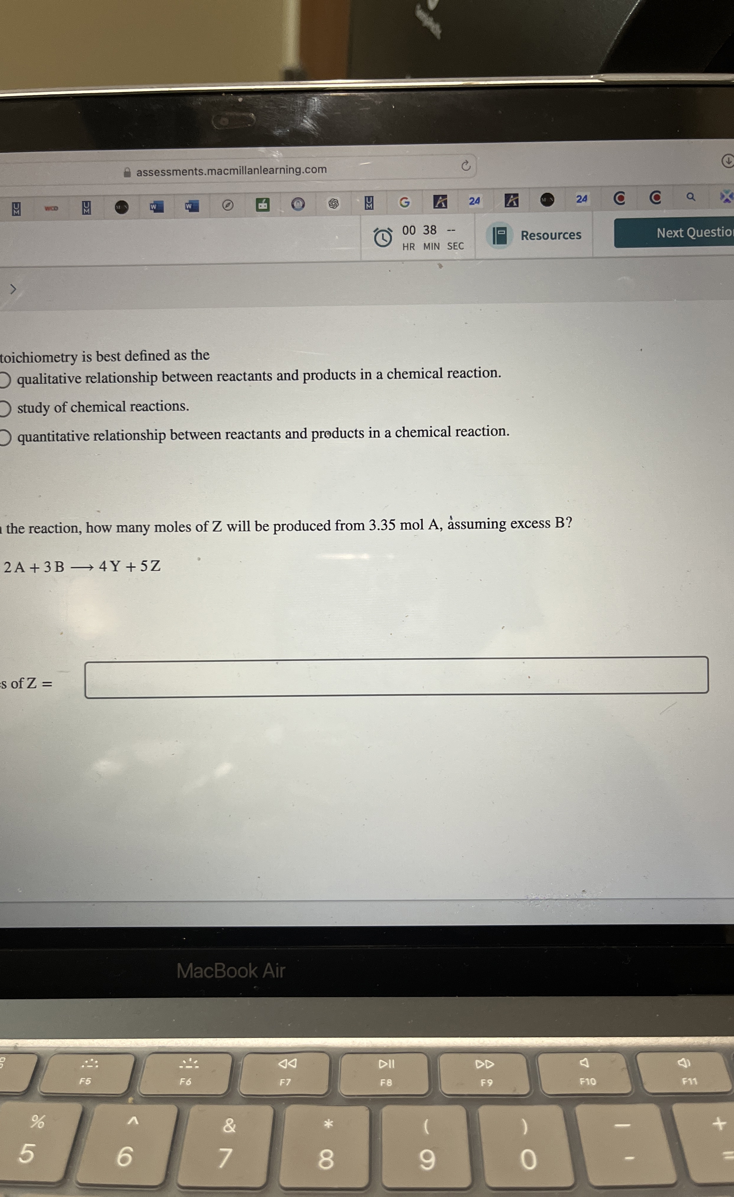 Solved assessments.macmillanlearning.comtoichiometry is best | Chegg.com