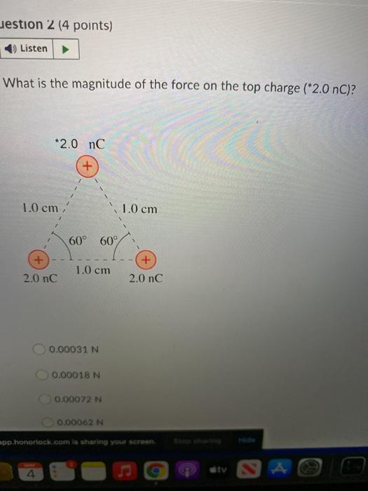 Solved jestion 2 (4 points) Listen What is the magnitude of | Chegg.com Solved jestion 2 (4 points) Listen What is the magnitude of | Chegg.com