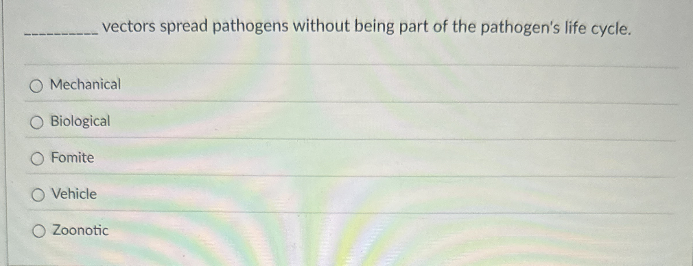 Solved vectors spread pathogens without being part of the | Chegg.com