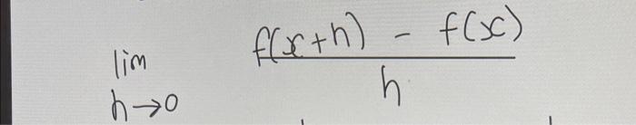 Solved Use formal limit definition to find the derivative of | Chegg.com