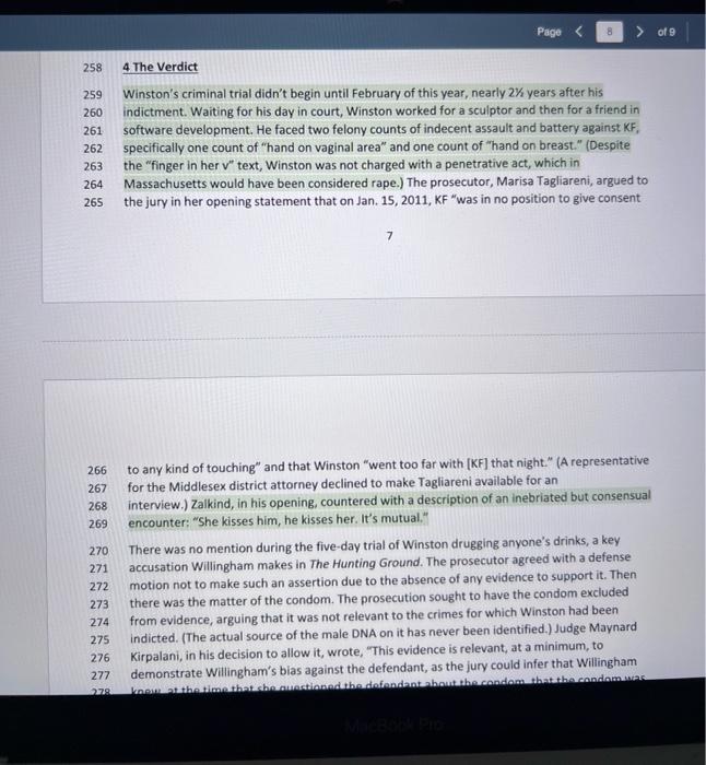Please help me write 1 page -single line note based | Chegg.com