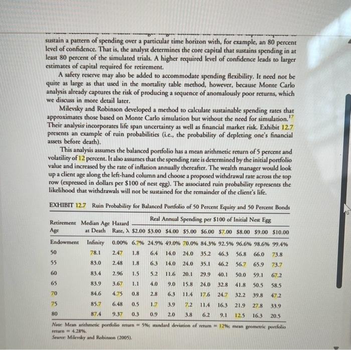 Solved Assuming a mean arithmetic return of 5% and | Chegg.com