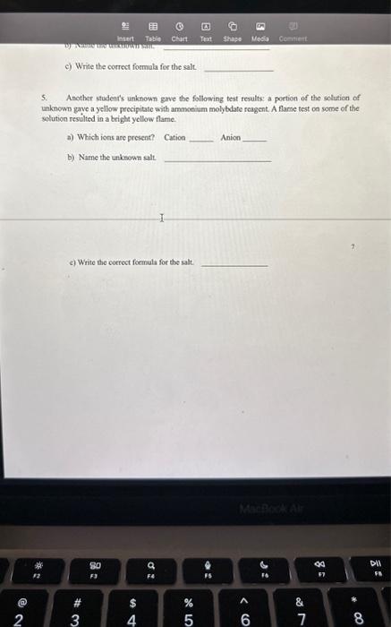Solved b. calculate the percent (w/v) KClc) Write the | Chegg.com
