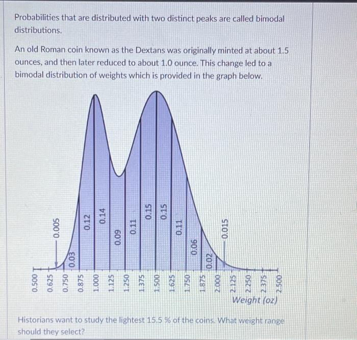 Solved Probabilities that are distributed with two distinct | Chegg.com