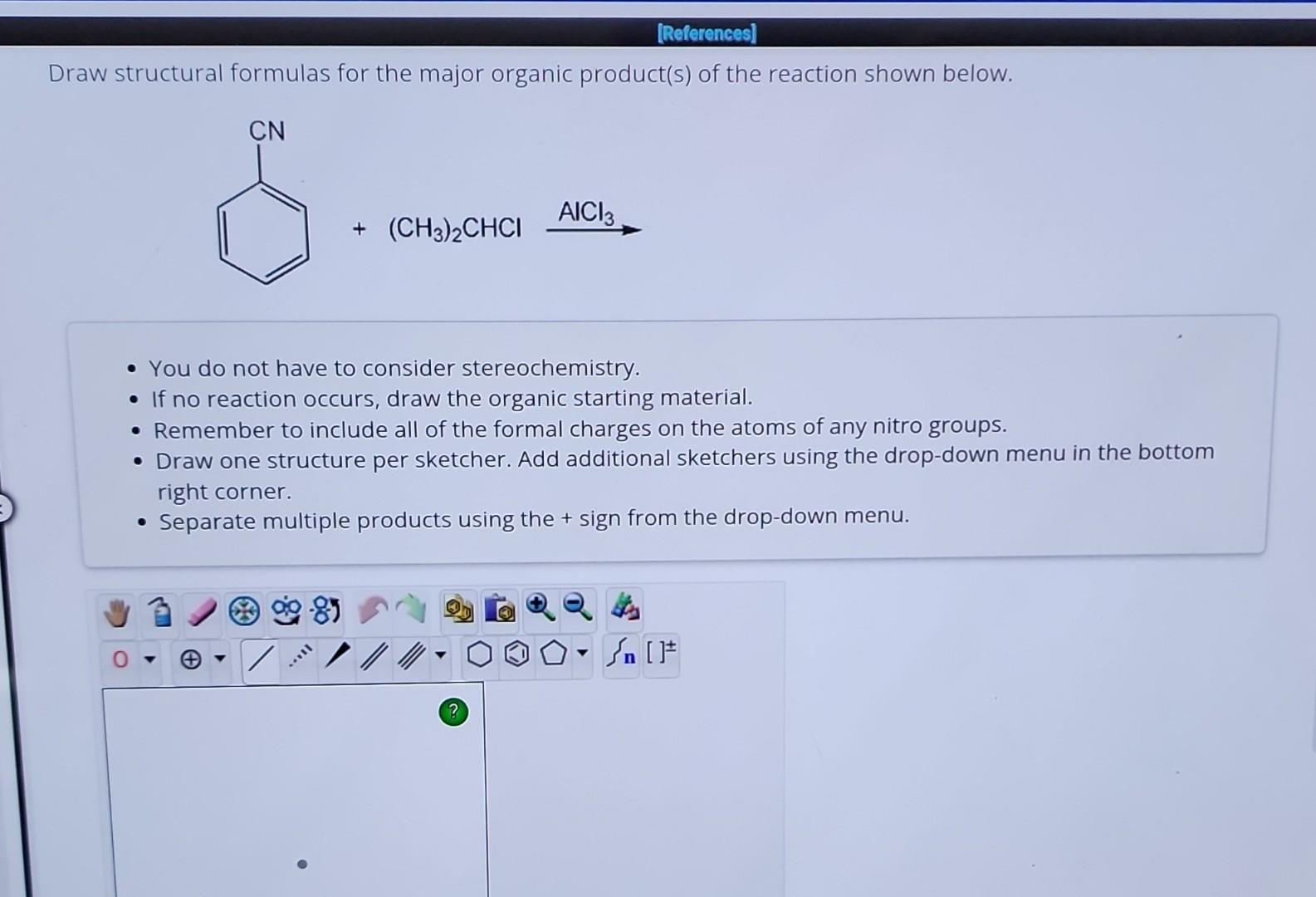 Solved Draw structural formulas for the major organic | Chegg.com