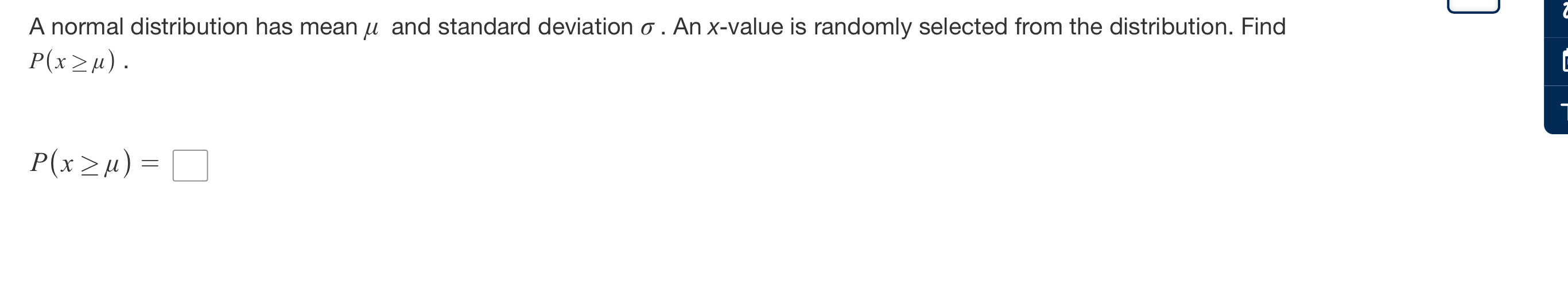 Solved A Normal Distribution Has Mean μ ﻿and Standard