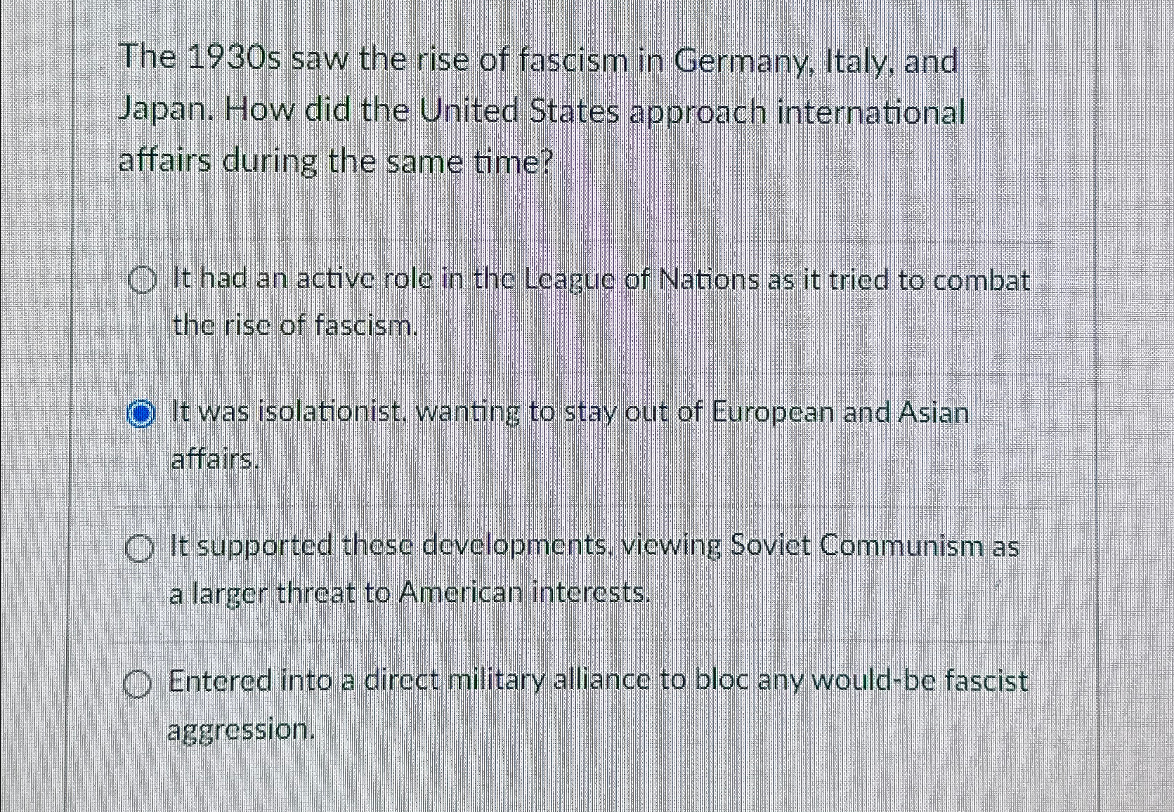 Solved The 1930 ﻿s saw the rise of fascism in Germany, | Chegg.com