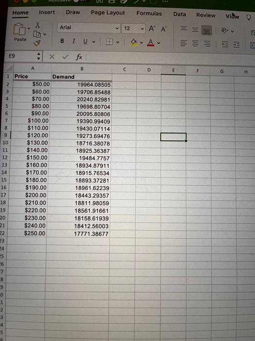 Solved Home Insert Draw Page Layout Formulas Data Review | Chegg.com