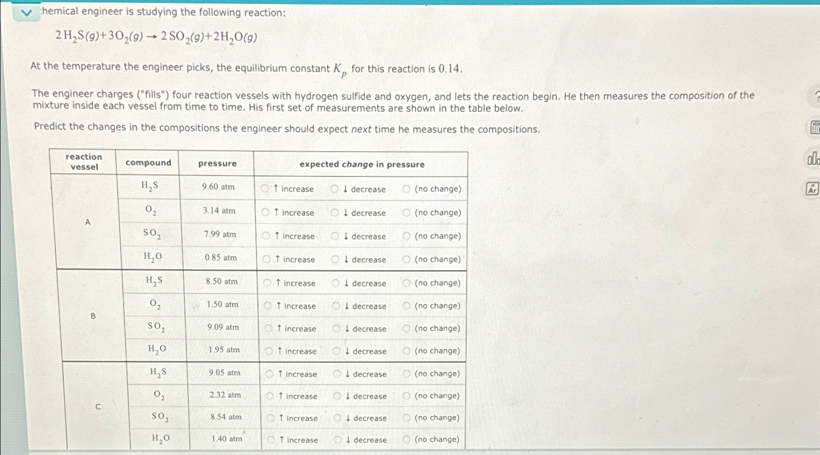 hemical engineer is studying the following | Chegg.com