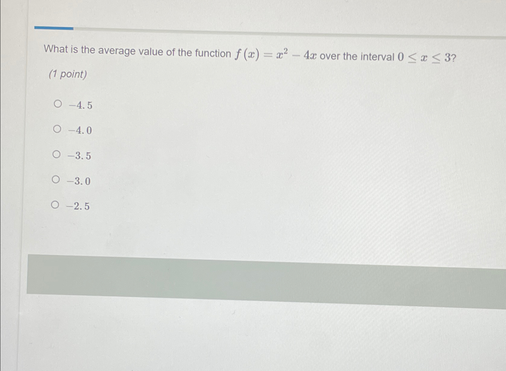 Solved What is the average value of the function f(x)=x2-4x | Chegg.com