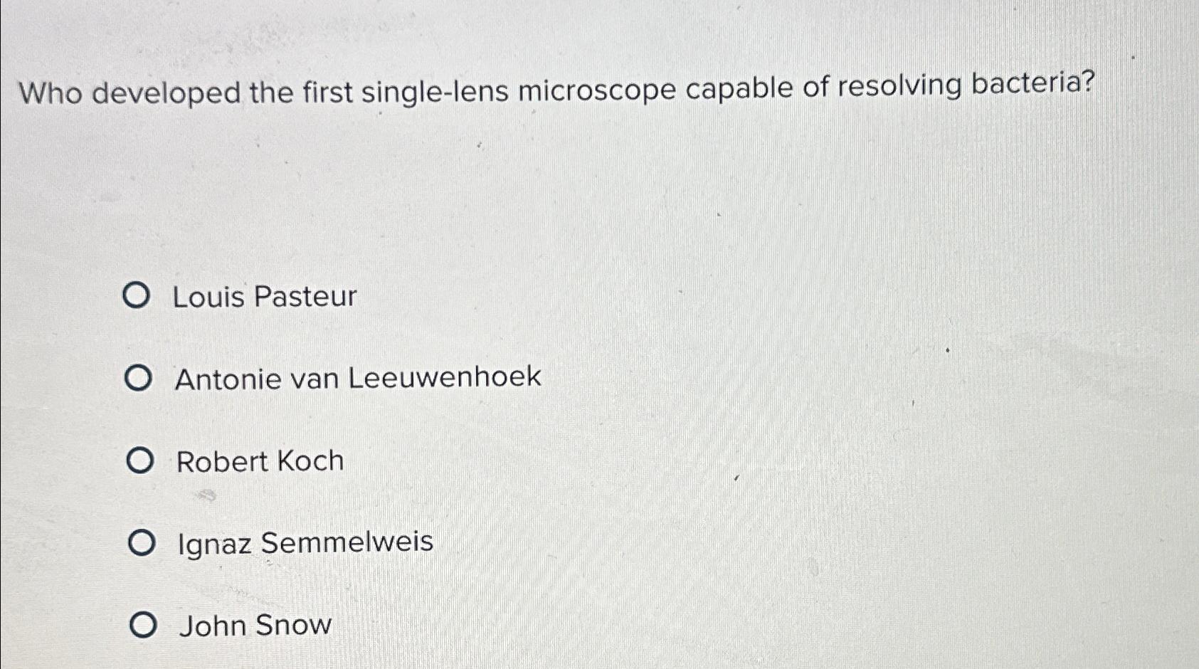 Solved Who developed the first single-lens microscope | Chegg.com