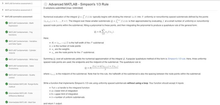 > MATLAB formative 2 > Tab fo MATLAB suivament MATLAR | Chegg.com