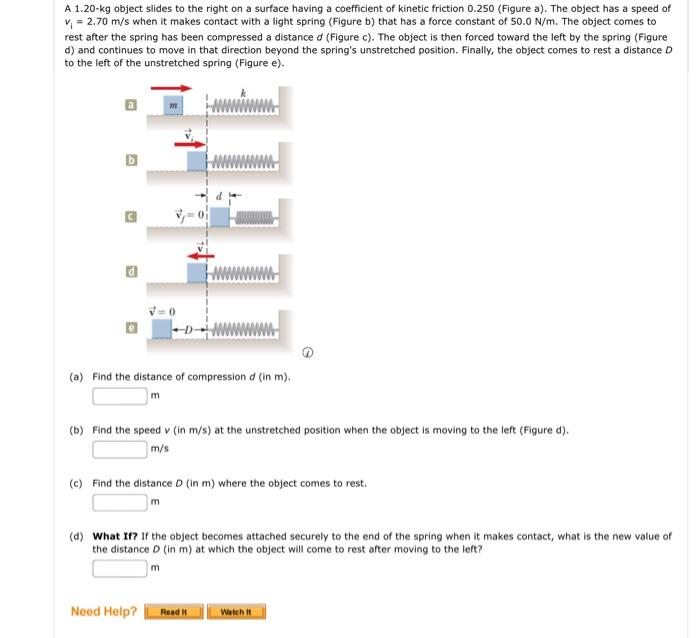 Solved A 1.20-kg object slides to the right on a surface | Chegg.com