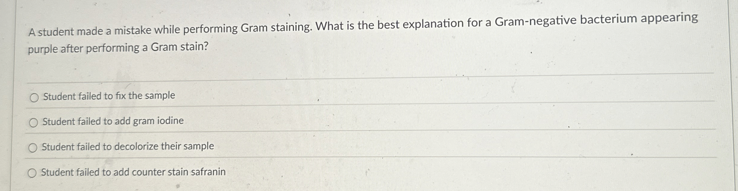 Solved A student made a mistake while performing Gram | Chegg.com