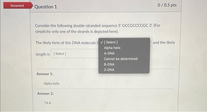 Solved Consider the following double-stranded sequence 5' | Chegg.com