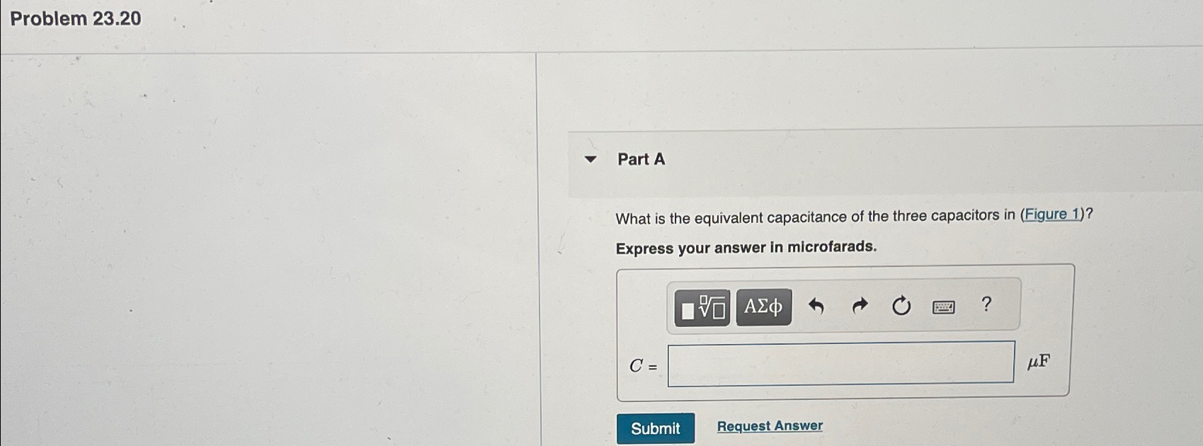 Solved Problem 23.20Part AWhat is the equivalent capacitance | Chegg.com