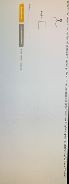 Solved identity and report the number of chemically unique | Chegg.com