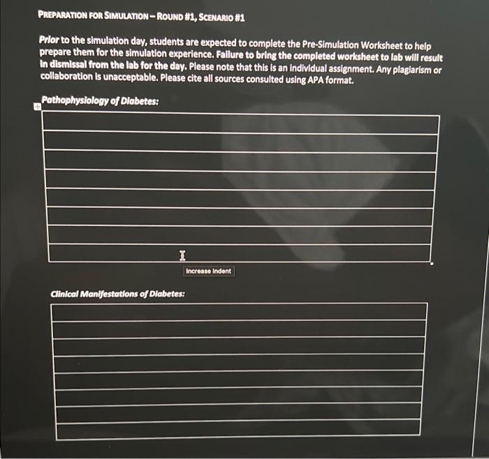 Prior to the simulation day, students are expected to | Chegg.com